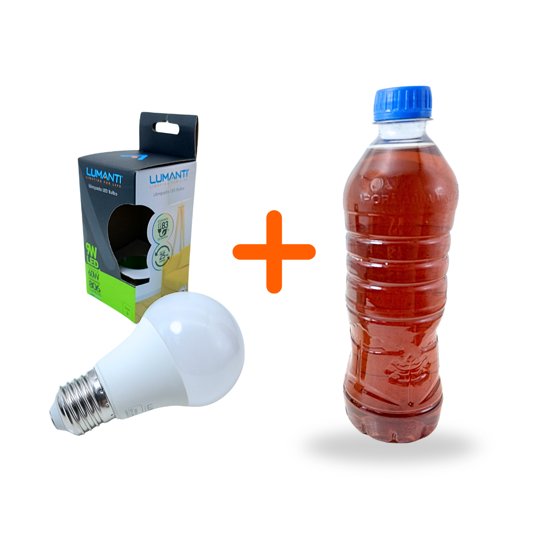 Lâmpada Led 9 Watts + Brinde